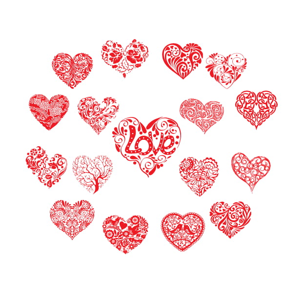 Laser Cut Engrave Hearts Free Vector cdr Download - 3axis.co