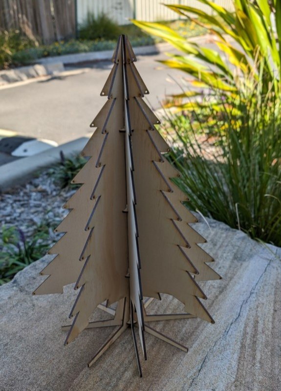 Laser Cut Wooden Christmas Tree DXF File Free Download - 3axis.co