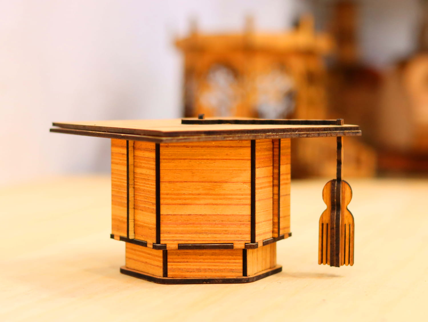 Laser Cut Graduation Cap Box SVG DXF CDR AI PDF Free Download - 3axis.co