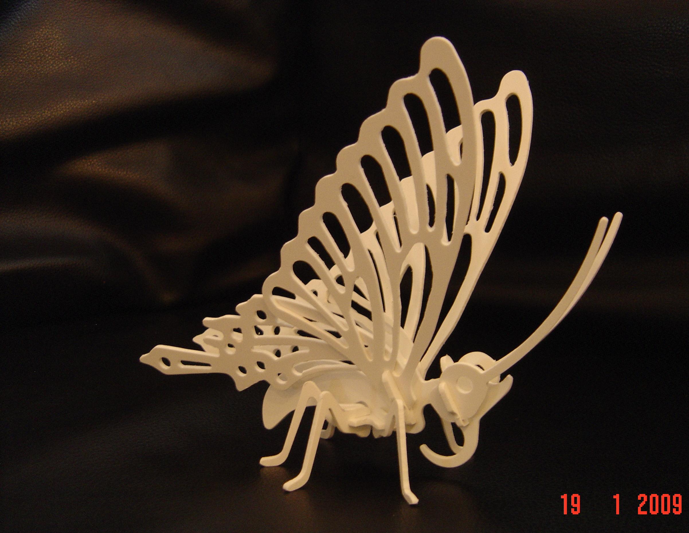 Laser Cutting Butterfly 3D Puzzle PDF File Free Download 3axis co