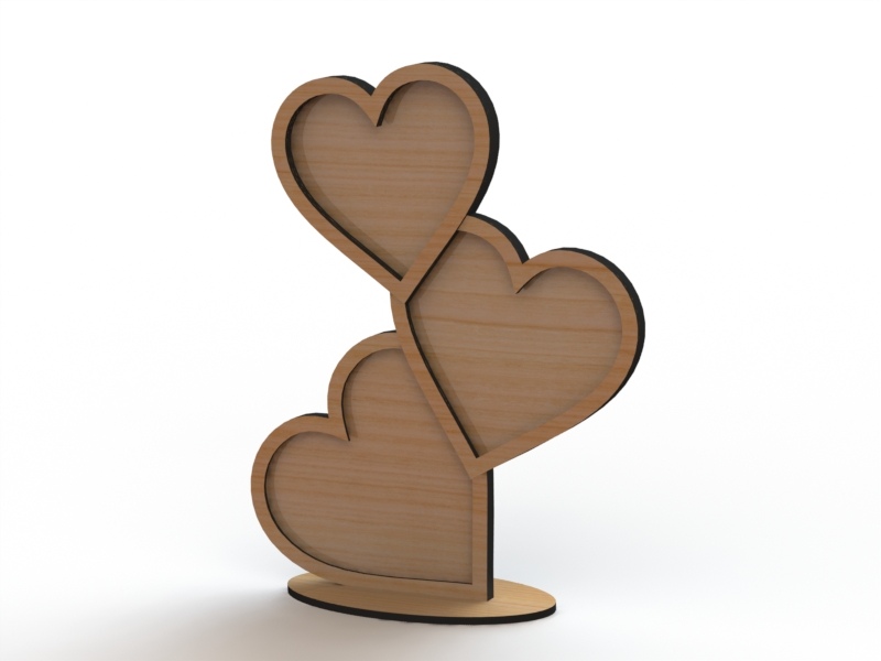 Laser Cut Heart Shape Frame Template Free Vector Cdr Download 3axis co