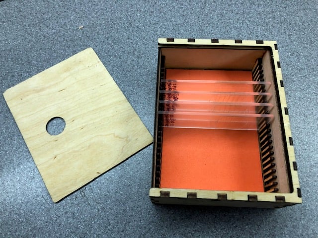 Laser Cut Microscope Slide Box DXF File Free Download - 3axis.co
