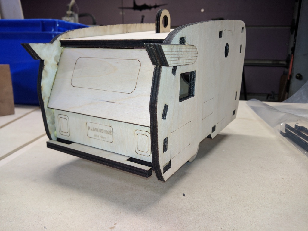 Laser Cut Camper Birdhouse DXF File Free Download - 3axis.co