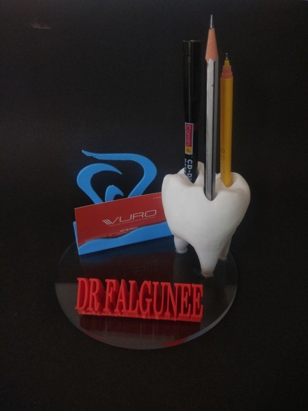 Teeth Pen Holder 3D Printer Model Download Free STL File - 3axis.co