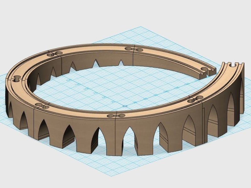 Curved Incline Rails For IKEA And BRIO Railway. 3D Printer Model ...