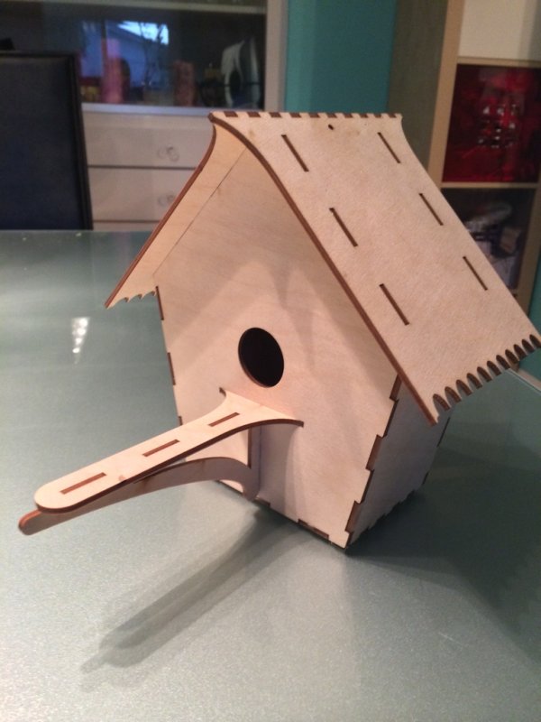 Laser Cut Bird House DXF File Free Download - 3axis.co