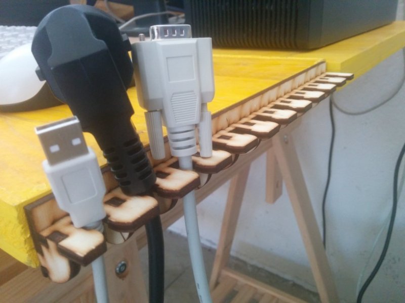 Laser Cut Cable Hanger Organizer DXF File Free Download - 3axis.co