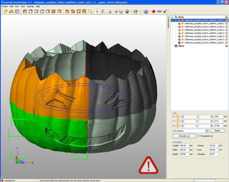 MASSIVE ! Hollow Halloween Pumpkin Challenge 3D Printer Model Download ...