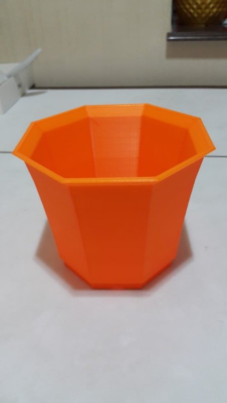 Octagon Flower Pot 3D Printer Model Download Free STL File - 3axis.co