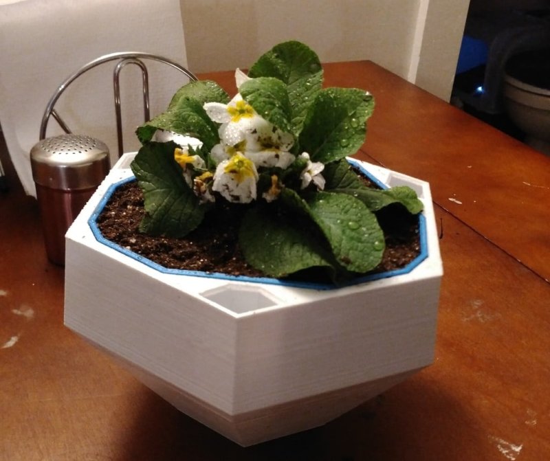 Self Watering Flower Pot 3D Printer Model Download Free STL File - 3axis.co