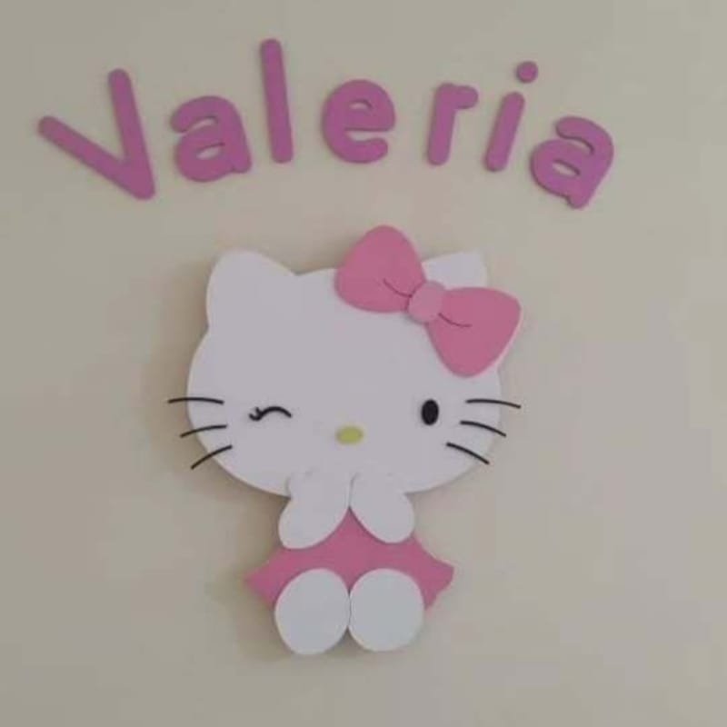 Laser Cut Hello Kitty Room Decor – Hello Kitty Personalized Name Decor ...