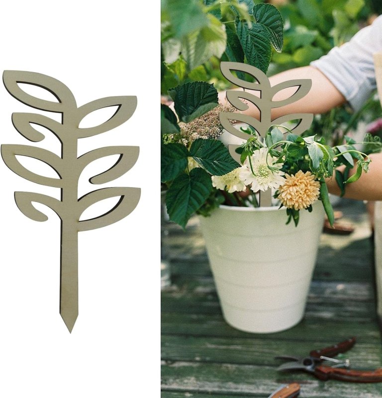 Laser Cut Flower Pot Trellis Plant Trellis Wood Support Grid Plant ...