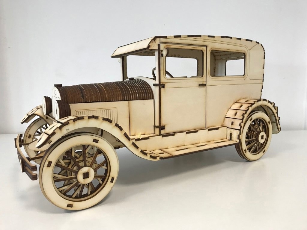 Laser Cut Ford Model A 1927 Wooden Model Kit Free Vector cdr Download ...