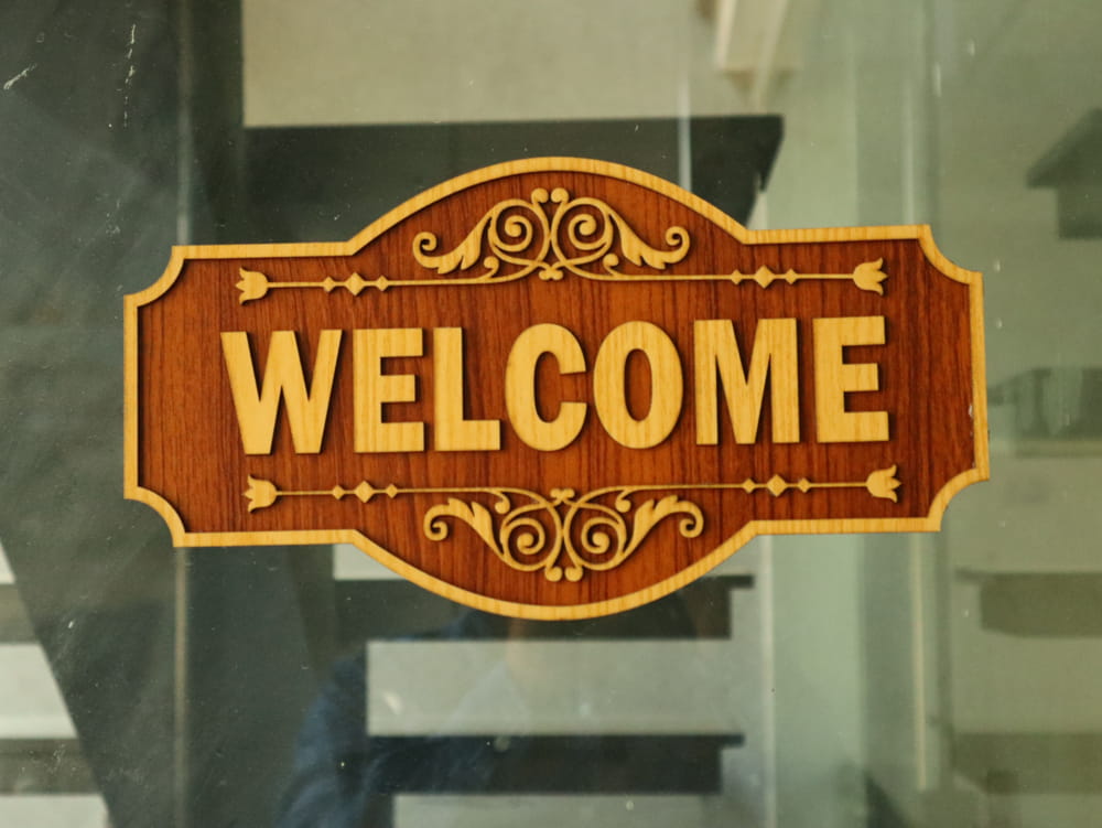 Laser Cut Wooden Welcome Sign Decorative Welcome Board SVG DXF CDR AI ...