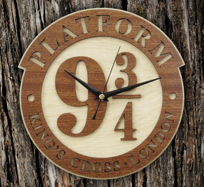 Laser Cut Harry Potter Wall Clock Free Vector cdr Download - 3axis.co