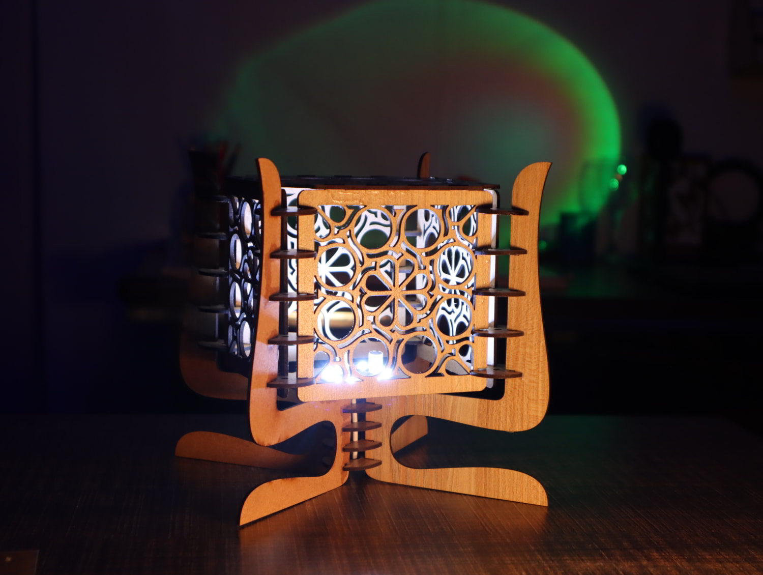 Laser Cut Wooden Night Lamp 3mm SVG DXF CDR AI PDF Free Download - 3axis.co