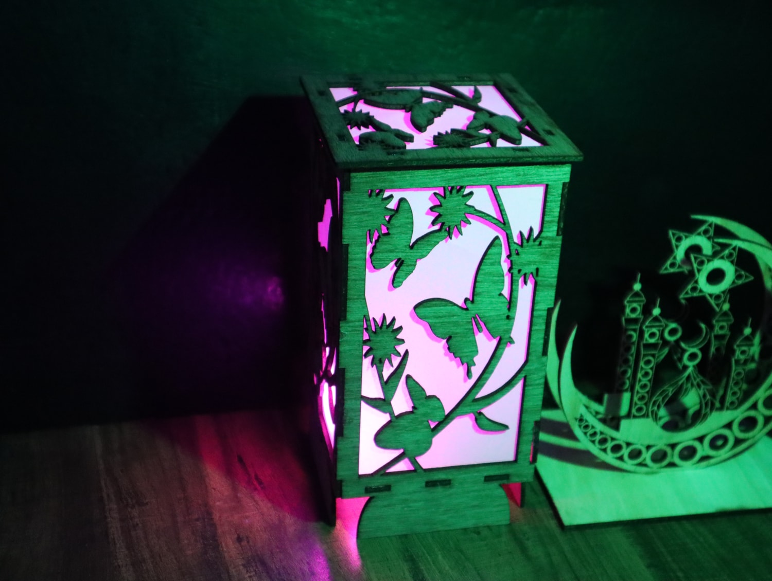 Laser Cut Wooden Shadow Box Night Lamp 3mm SVG DXF CDR AI PDF Free ...