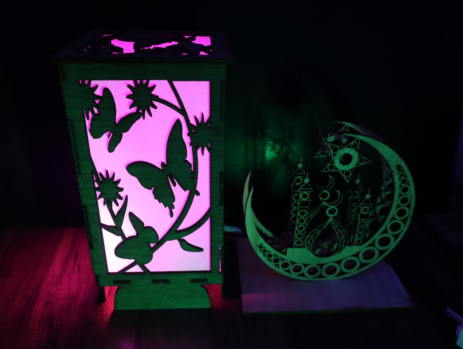 Laser Cut Wooden Shadow Box Night Lamp 3mm SVG DXF CDR AI PDF Free ...
