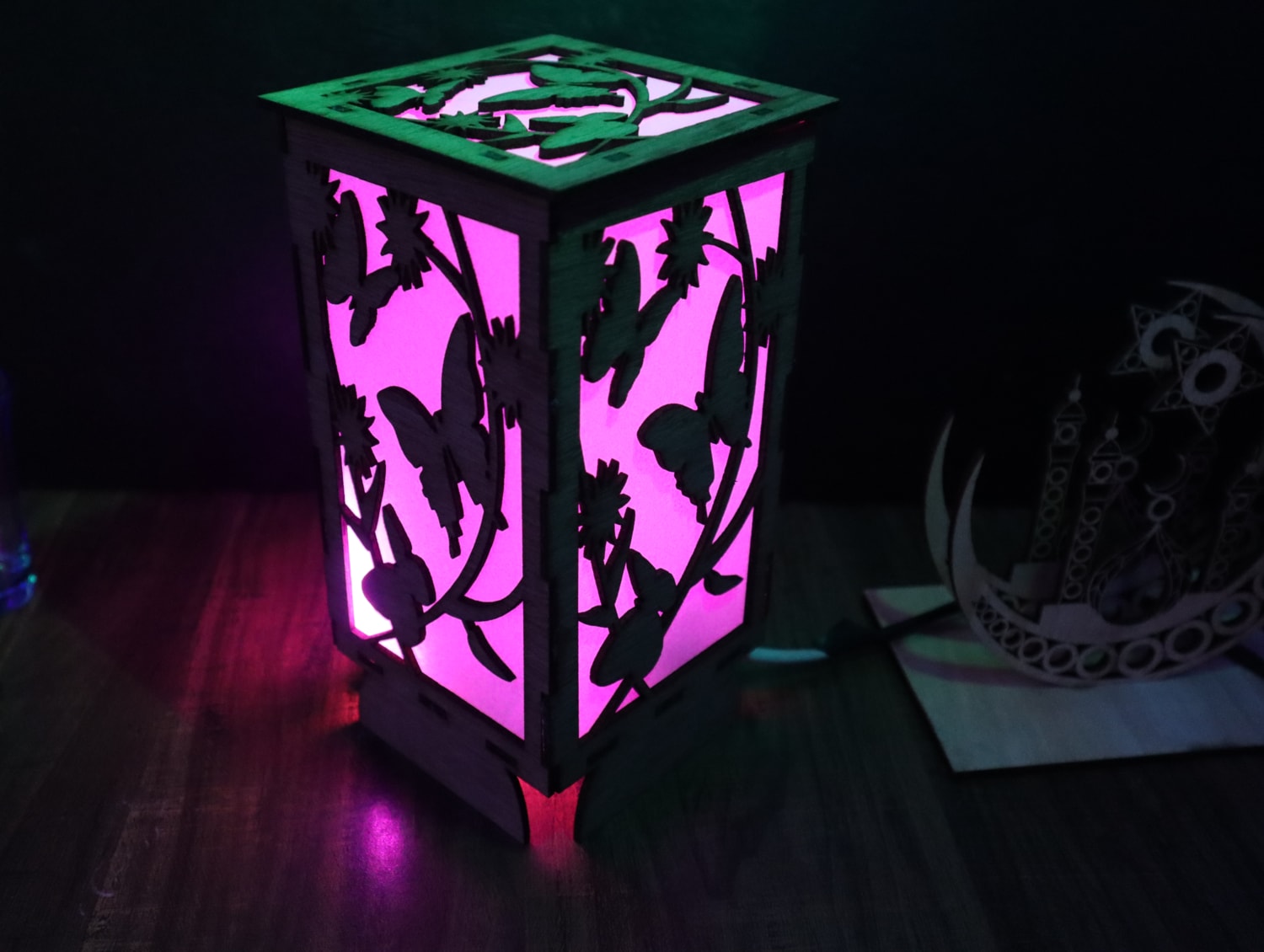 Laser Cut Wooden Shadow Box Night Lamp 3mm SVG DXF CDR AI PDF Free ...