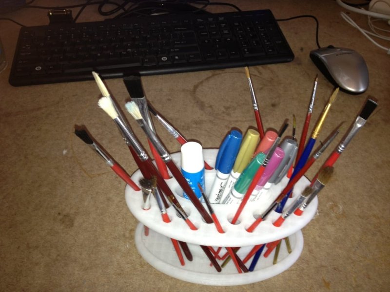 Model Paint Brush Holder 3D Printer Model Download Free STL File - 3axis.co