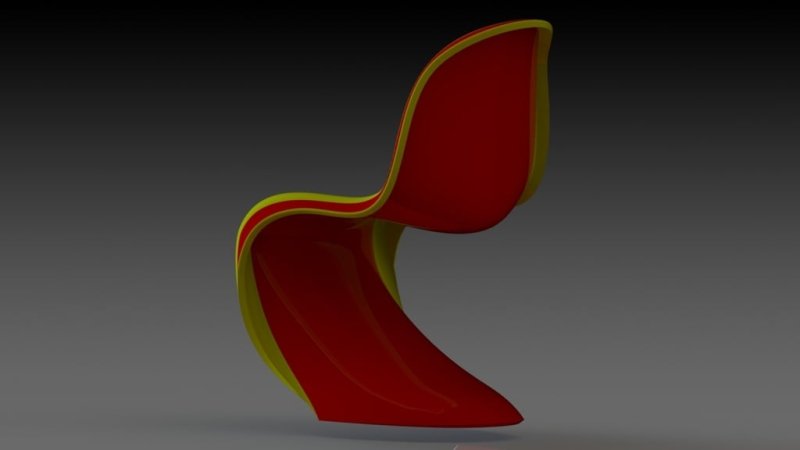 Panton Chair 3D Printer Model Download Free STL File - 3axis.co
