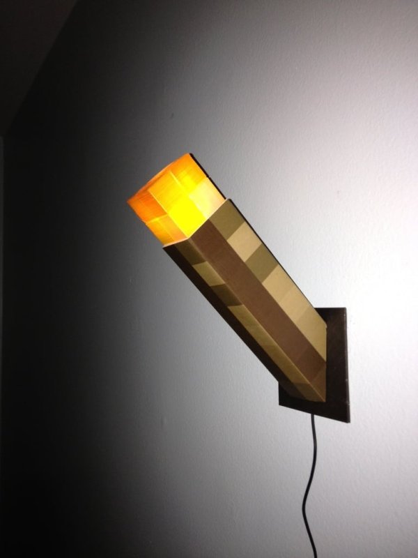 Minecraft Torch Nightlight 3D Printer Model Download Free STL File ...