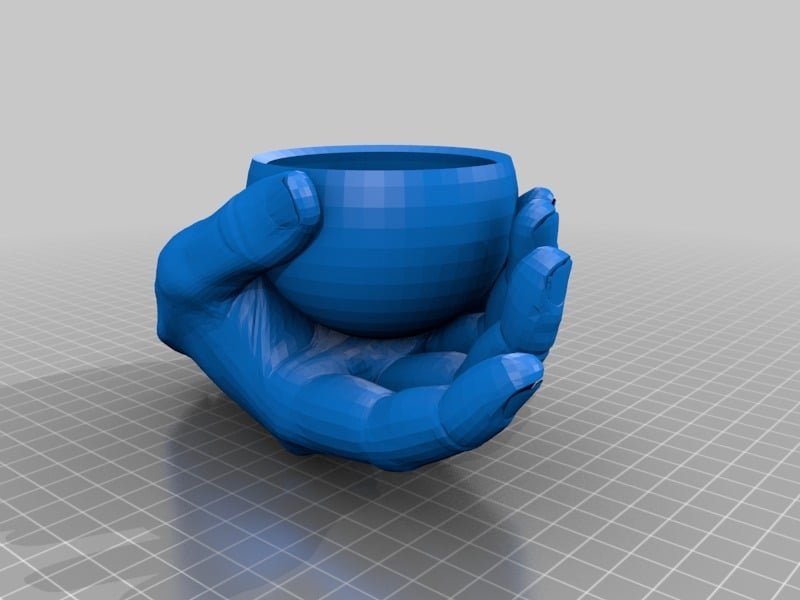 Hand Holding Planter – Wall Mount 3D Printer Model Download Free STL ...