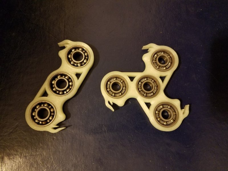 Flamed And Filleted Fidget Spinner Set (EDC) *Updated* 3D Printer Model ...