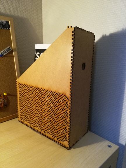 Laser Cut Magazine File Holder DXF File Free Download - 3axis.co