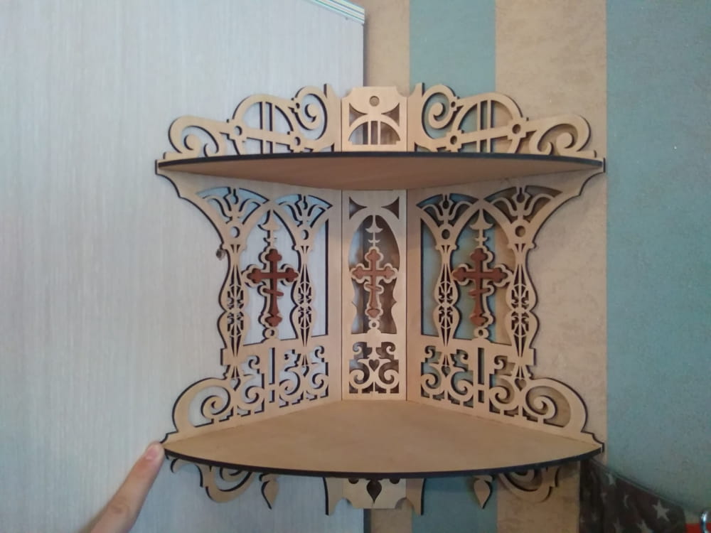 Laser Cut Orthodox Icon Corner Shelf Home Iconostasis Free Vector cdr ...