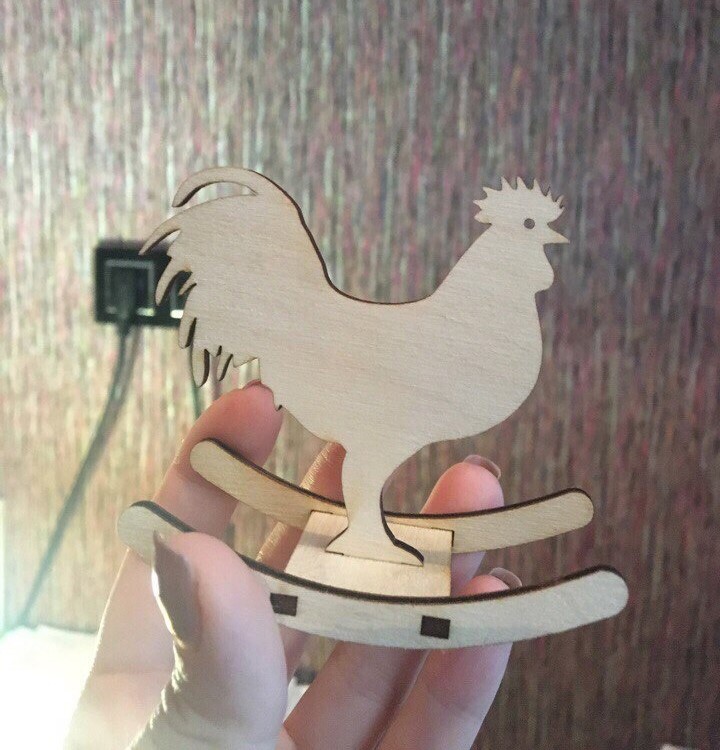 Laser Cut Cockerel Rooster Free Vector cdr Download - 3axis.co