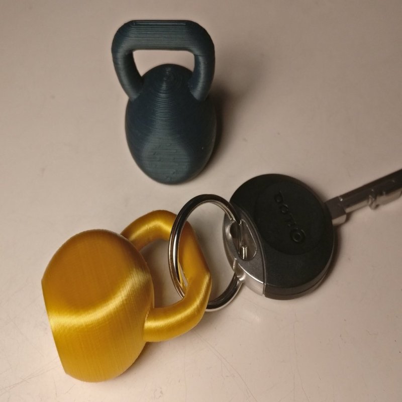 Kettlebell Keychain 3D Printer Model Download Free STL File - 3axis.co