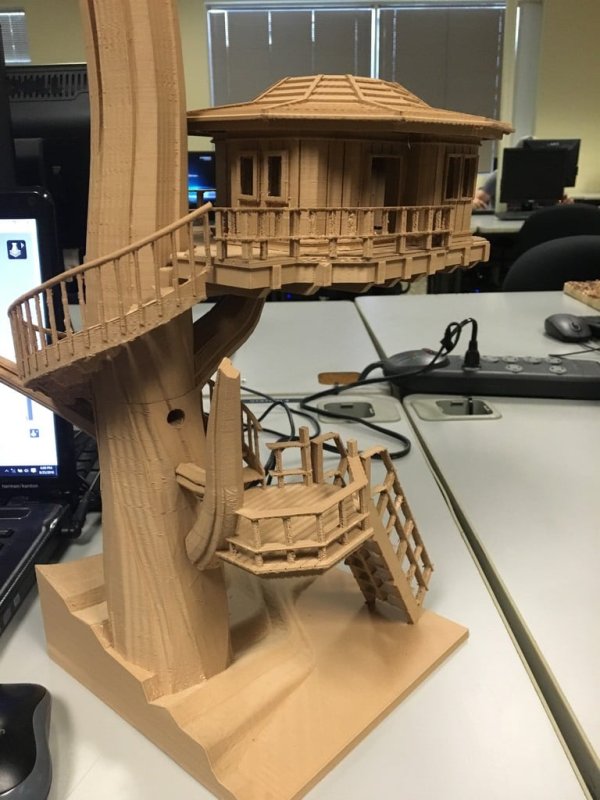 22″ Tree House 3D Printer Model Download Free STL File - 3axis.co