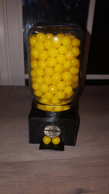 Mason Jar Candy Dispenser (Minimal Filament/Candy Specific) 3D Printer ...