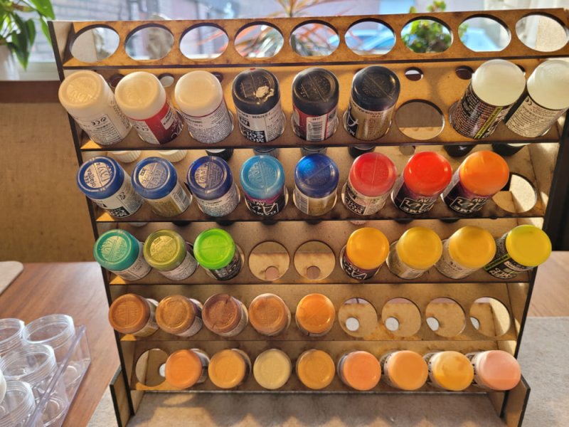 Laser Cut Paint Rack 3mm SVG File Free Download - 3axis.co