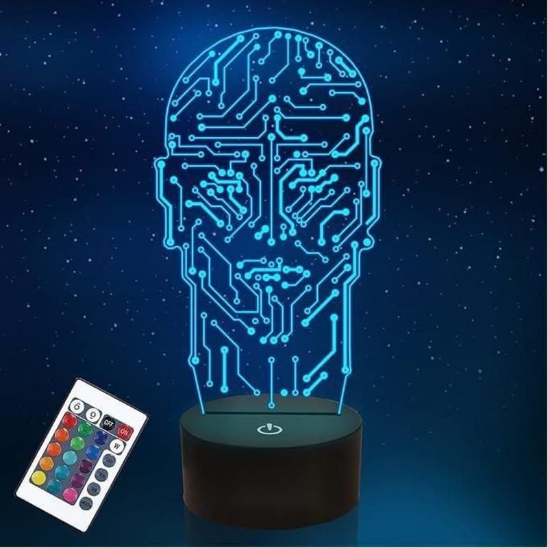 Laser Cut Computer Geek Gift Night Light Brain Circuit Board Acrylic ...