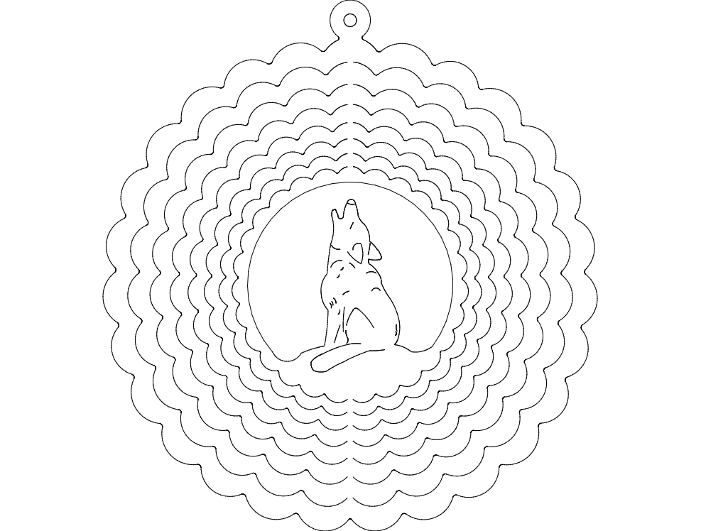 Wind Spinner Wolf Dxf File Free Download 3axis co