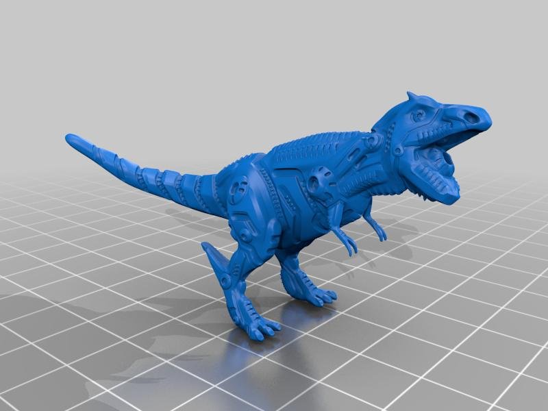 Mecha-Rex 3D Printer Model Download Free STL File - 3axis.co