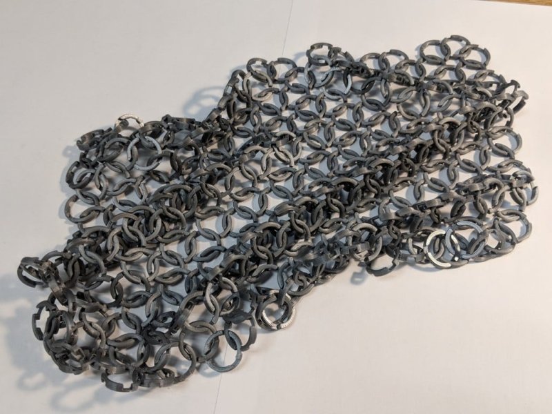 Medieval Style Chainmail Fabric 3D Printer Model Download Free STL File - 3axis.co