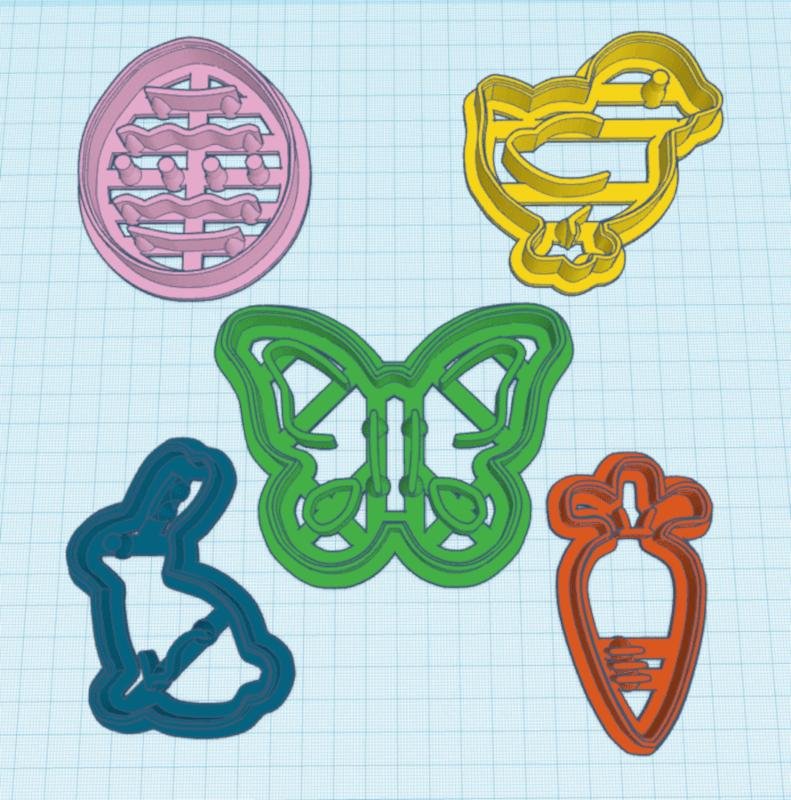 Easter Cookie Set 2021 3D Printer Model Download Free STL File - 3axis.co