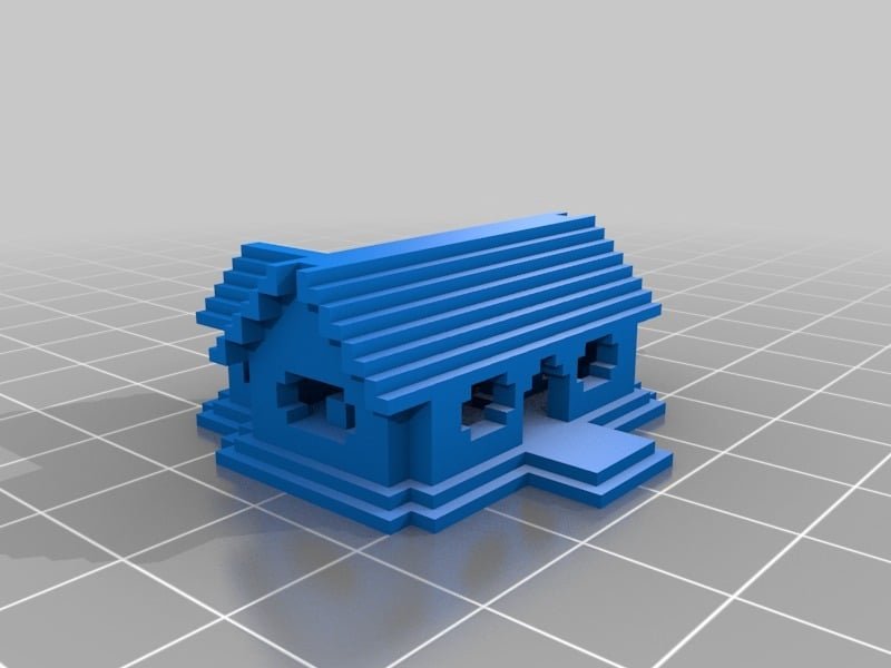 Small First Minecraft House 3D Printer Model Download Free STL File ...