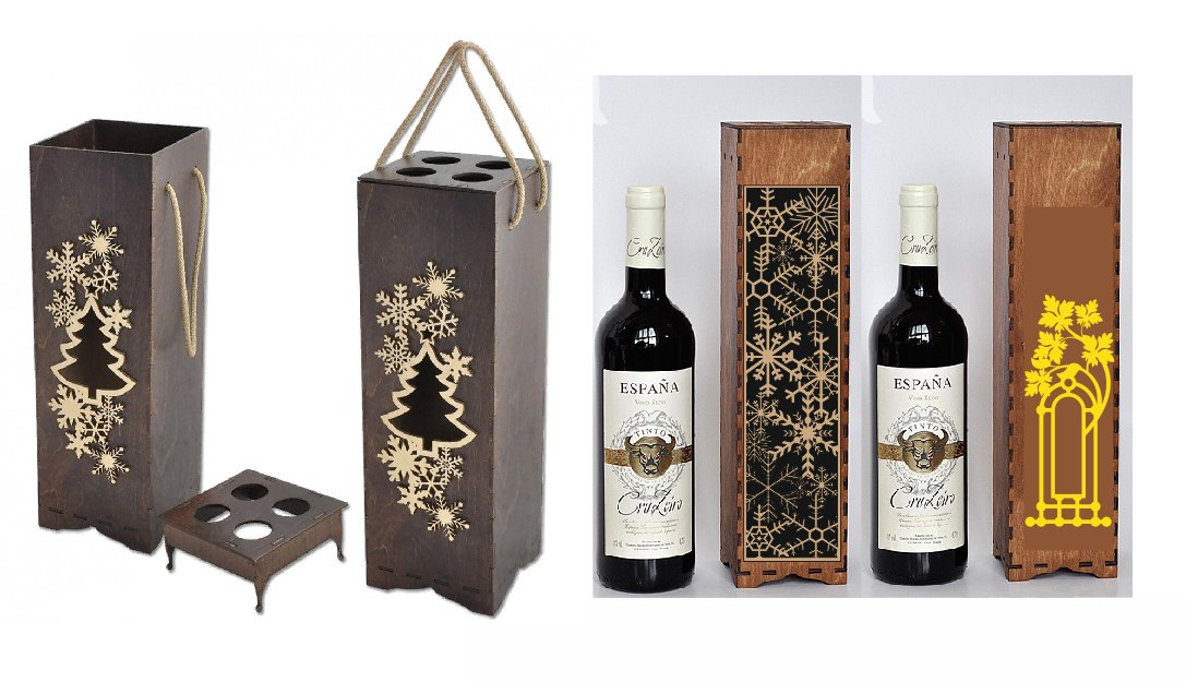 Laser Cut Wine Bottle Packaging 3mm Free Vector Cdr Download 3axis co