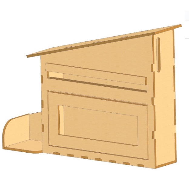Laser Cut Wood Mailbox Free Vector cdr Download - 3axis.co