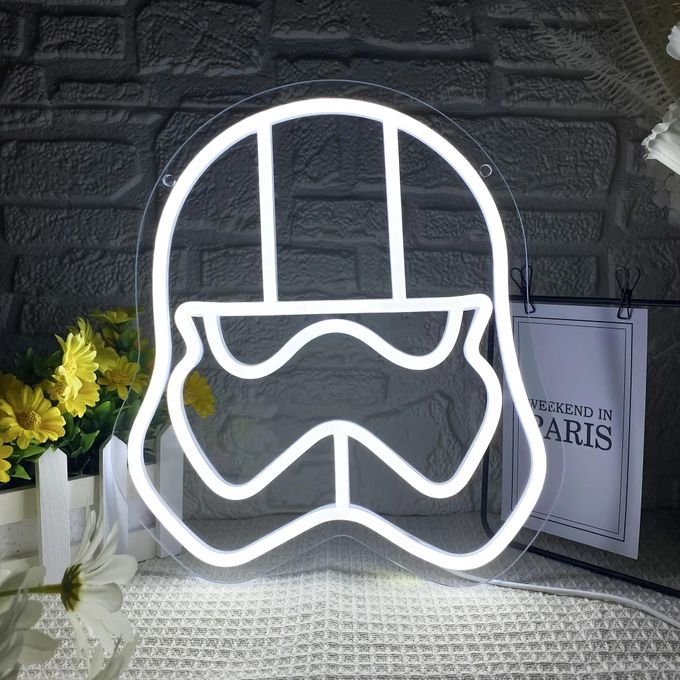 Laser Cut Star Wars Stormtrooper Neon LED Wall Sign Free Vector ...