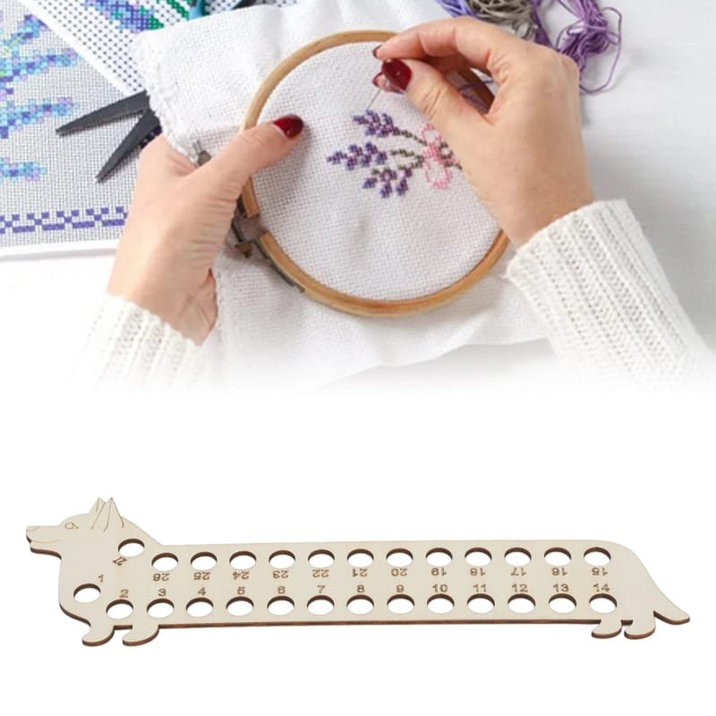 Laser Cut Embroidery Thread Board Wooden Stitch Floss Holder for ...