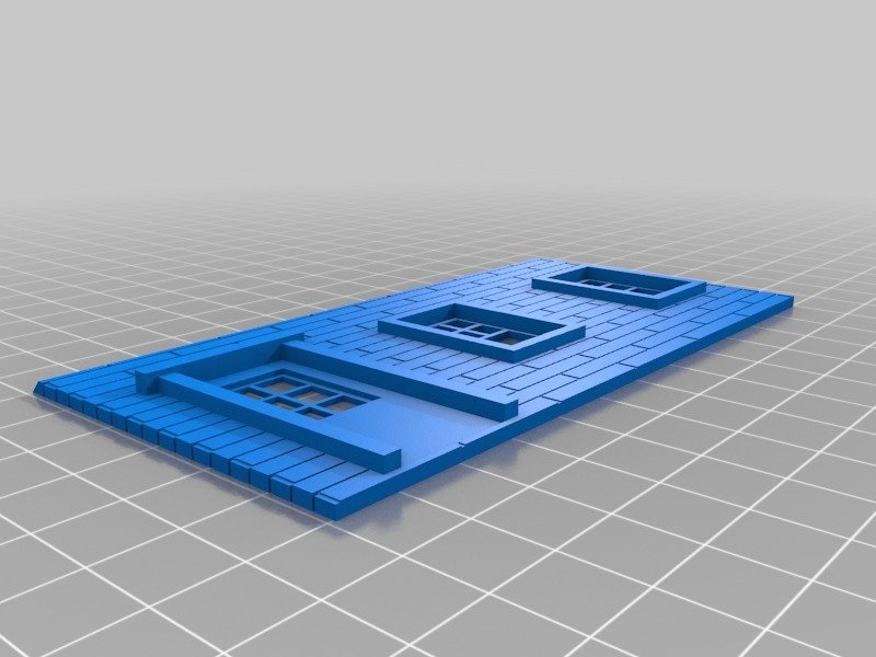 O Scale House Side 3D Printer Model Download Free STL File - 3axis.co