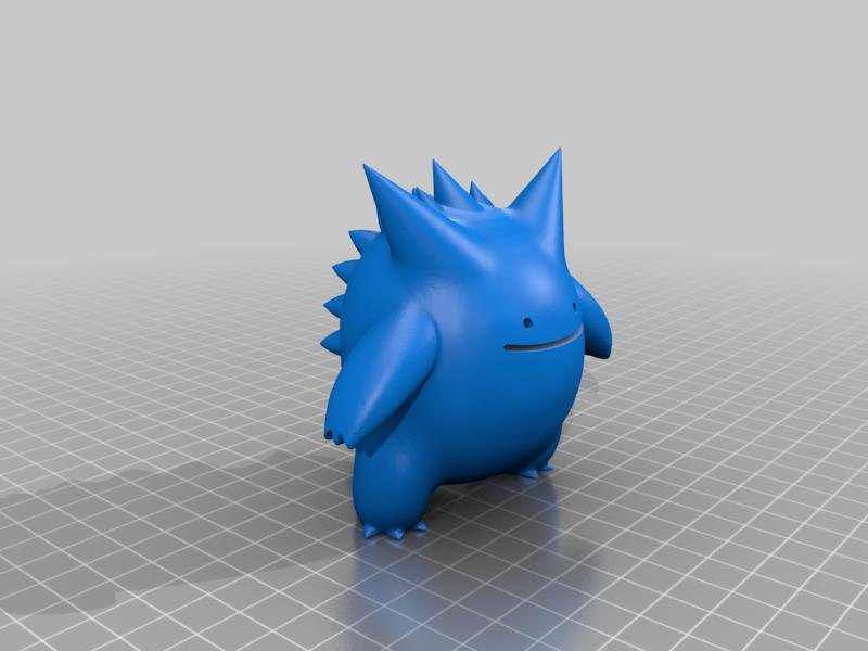 Ditto Gengar 3D Printer Model Download Free STL File - 3axis.co