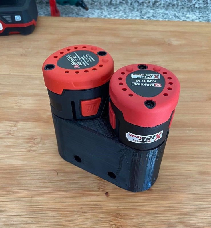 DOUBLE 12v Adapter For (parkside Or Einhell) Batteries 3D Printer Model ...