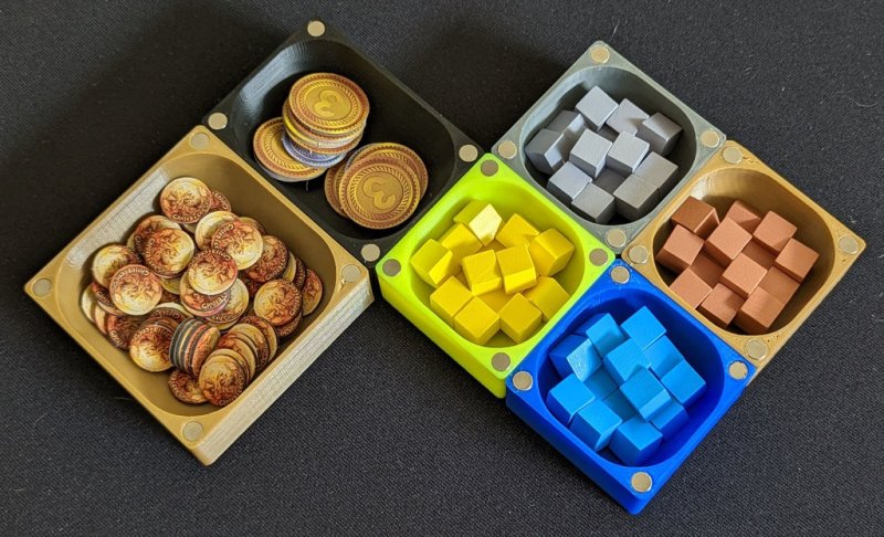 Magnetic Stackable Board Game Component Boxes 3D Printer Model Download ...