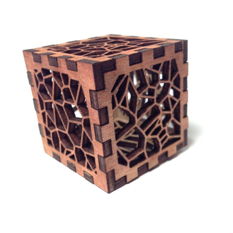 Laser Cut Voronoi Box SVG File Free Download - 3axis.co
